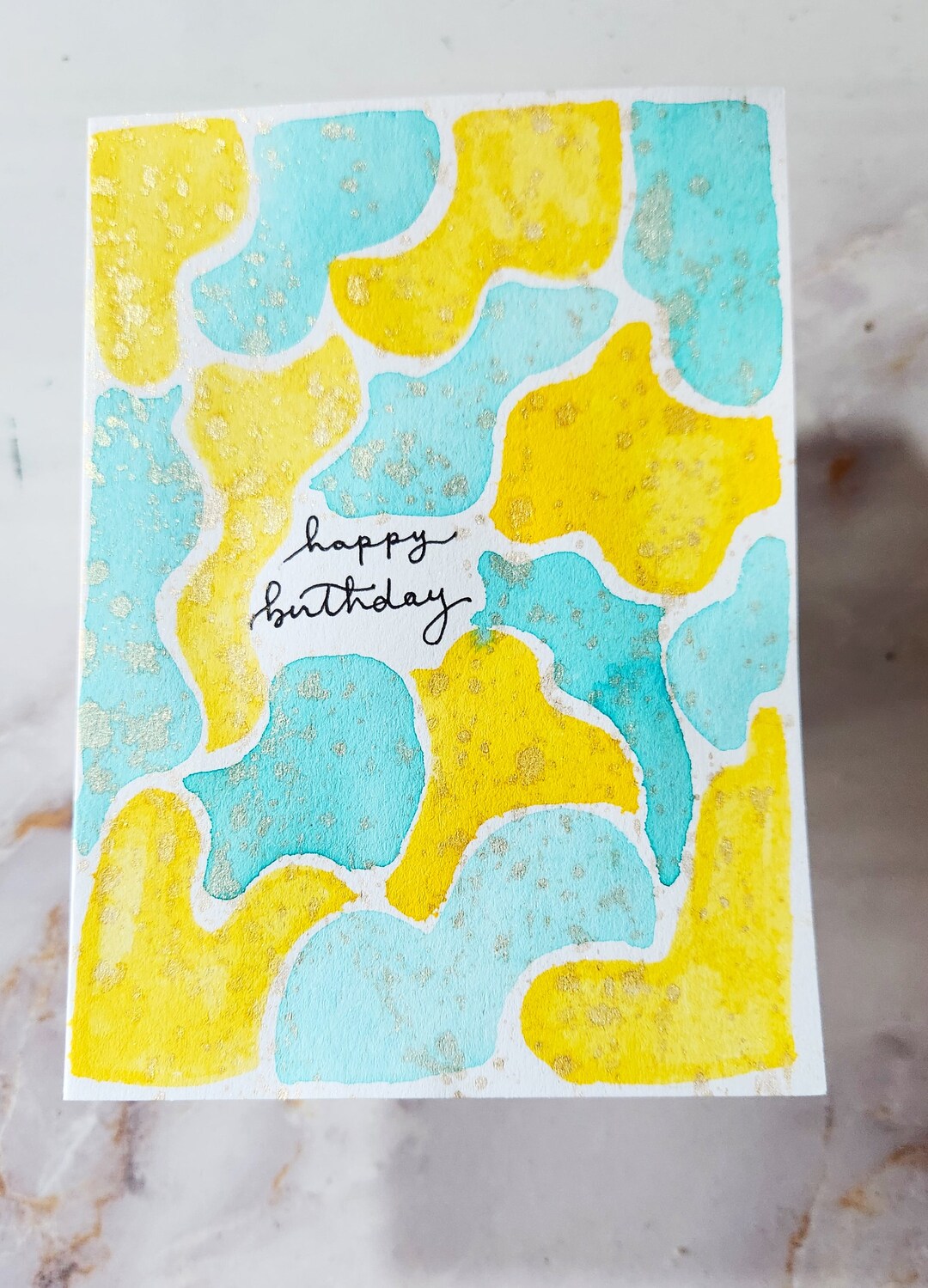 Abstract Watercolor Birthday Card - Etsy
