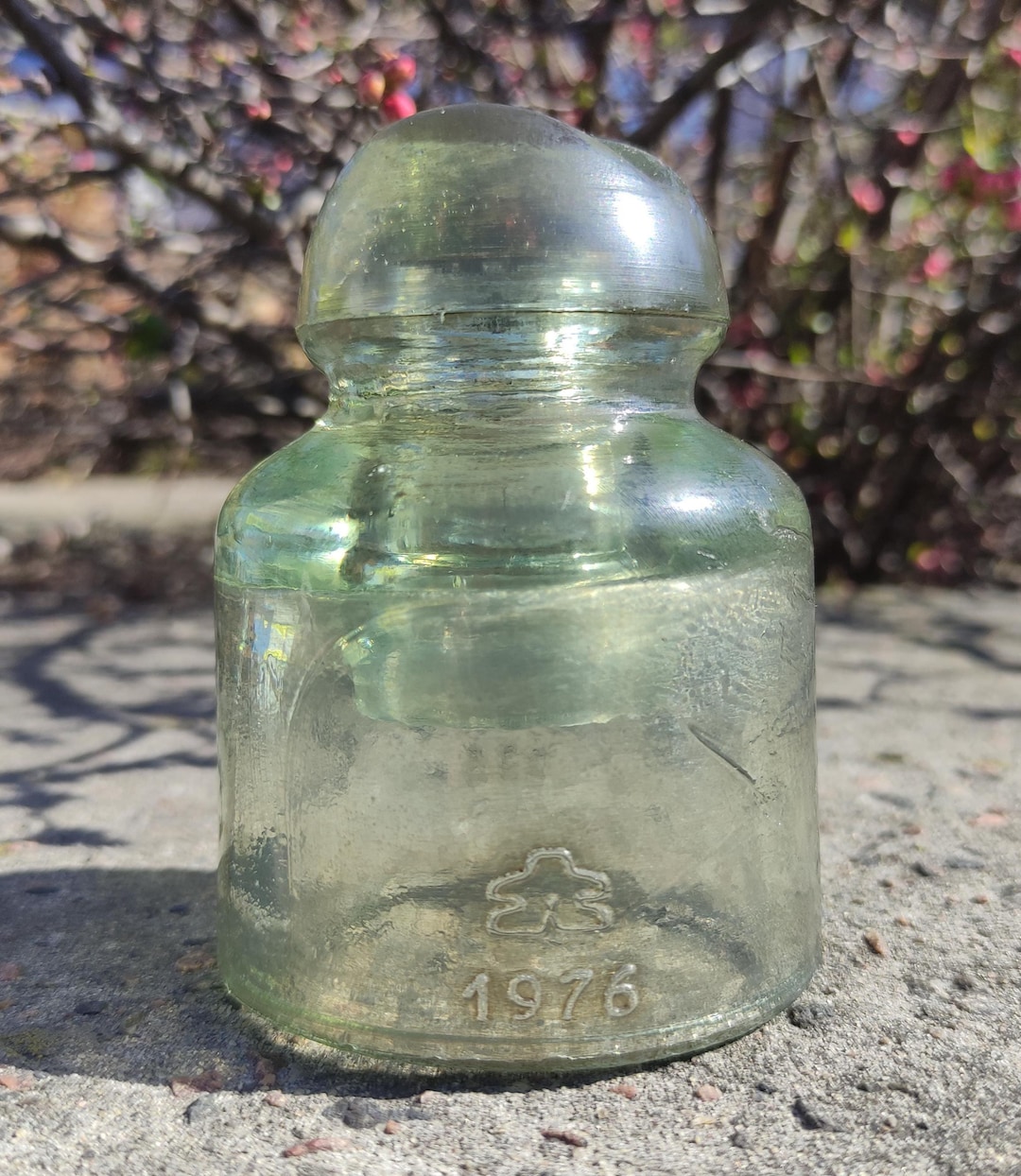 Vintage Soviet Glass Insulator TSB-2, 1976 – Railway Telegraph Line, Green Signal Insulator ...