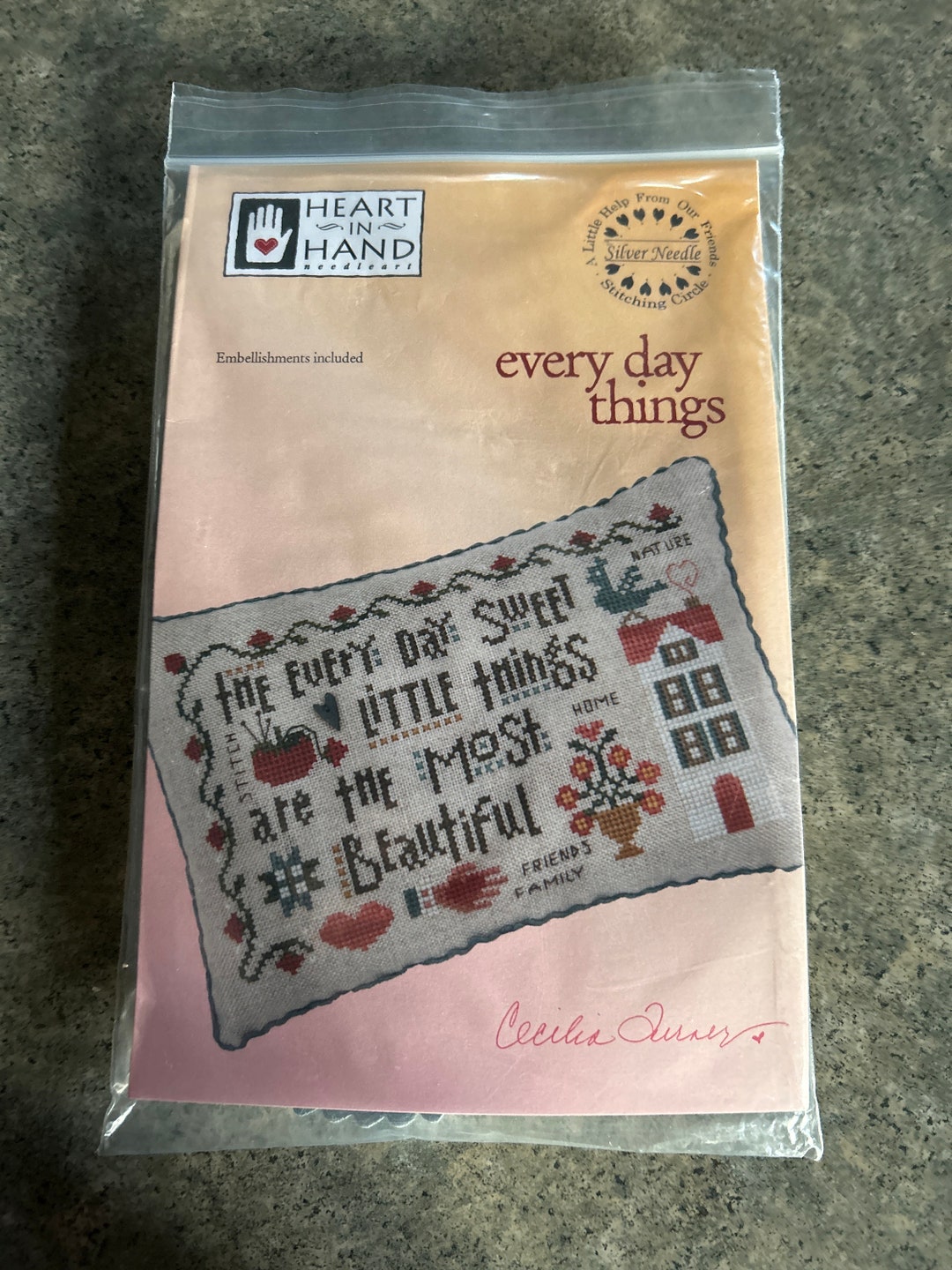 Heart in Hand Everyday Things Cross Stitch Pattern Kit - Etsy