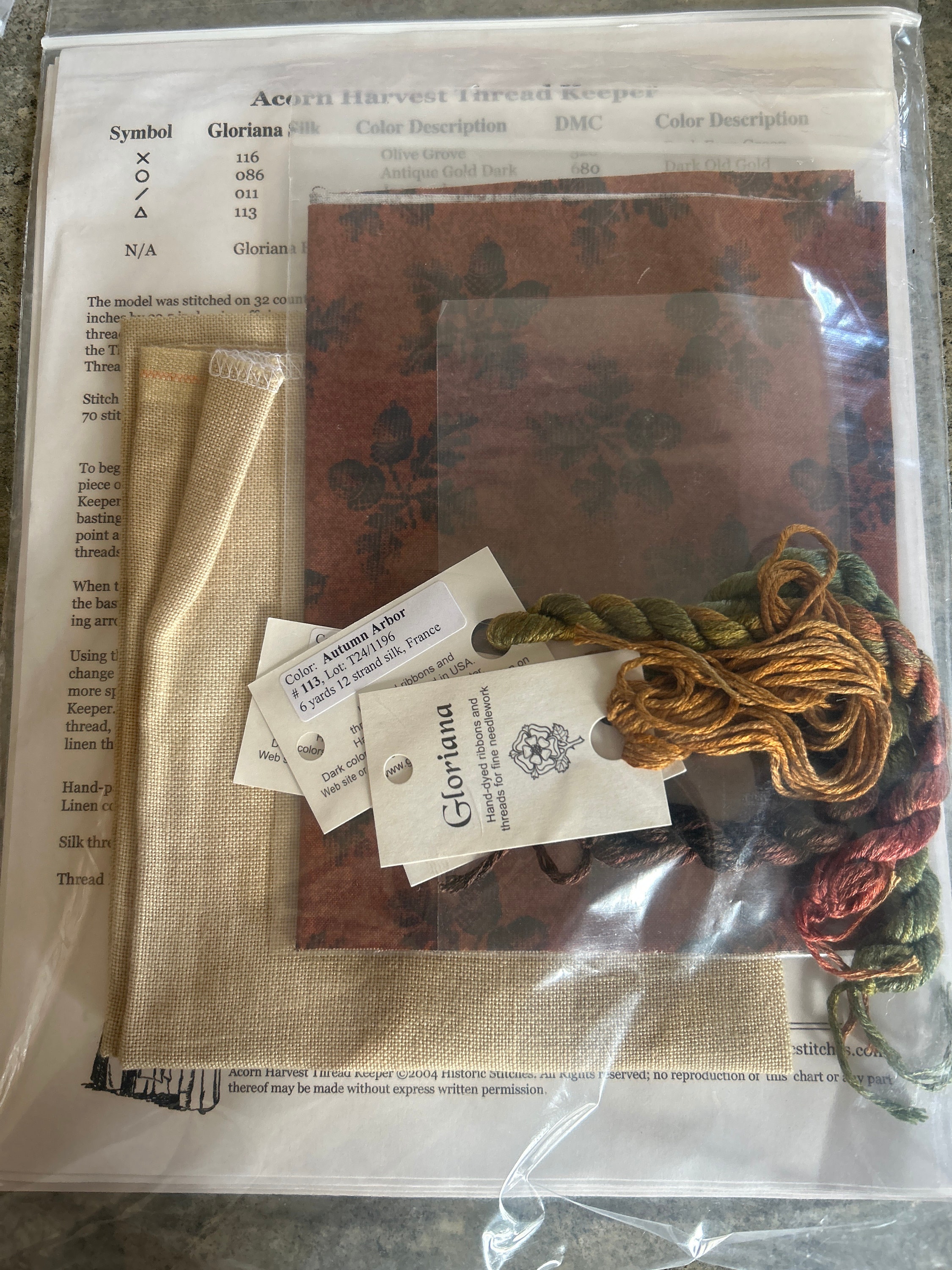 Historic Stitches Acorn Harvest Thread Keeper Cross Stitch - Etsy