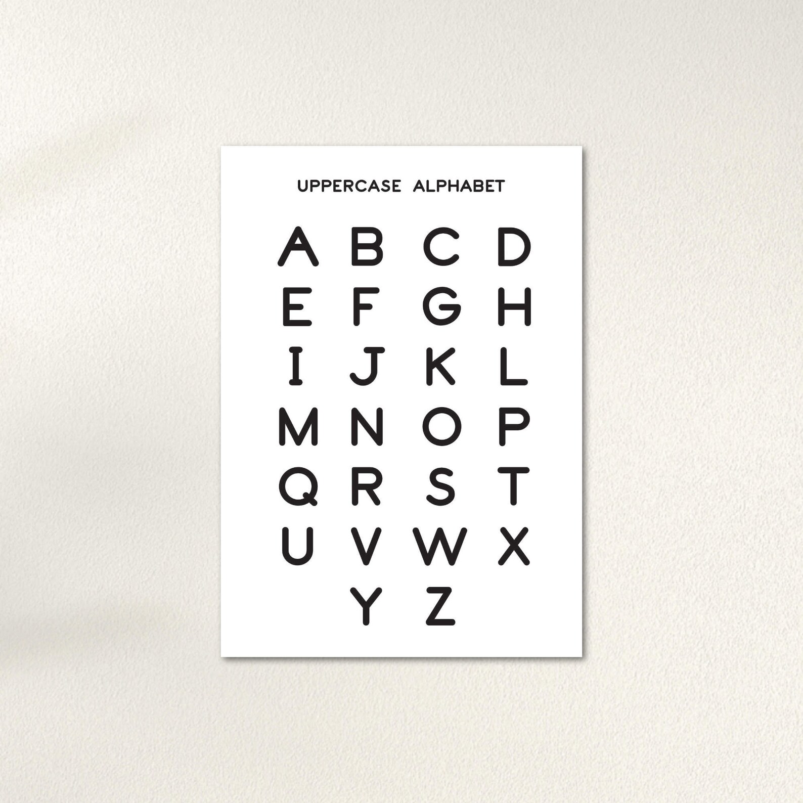 Uppercase Alphabet Poster Letter, 11x17in or 18 X 24in Size, Classroom ...