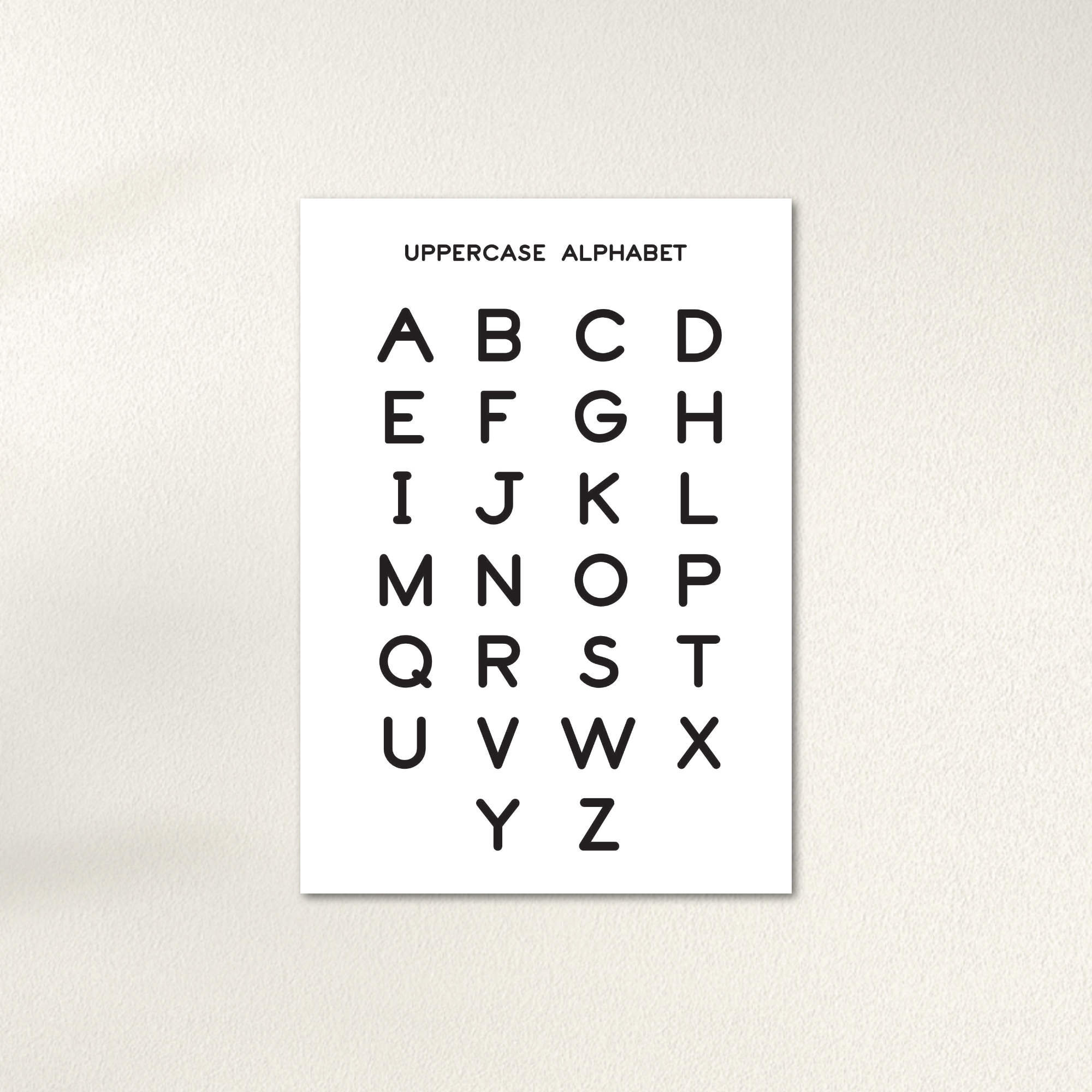 Uppercase Alphabet Poster Letter, 11x17in or 18 X 24in Size, Classroom ...