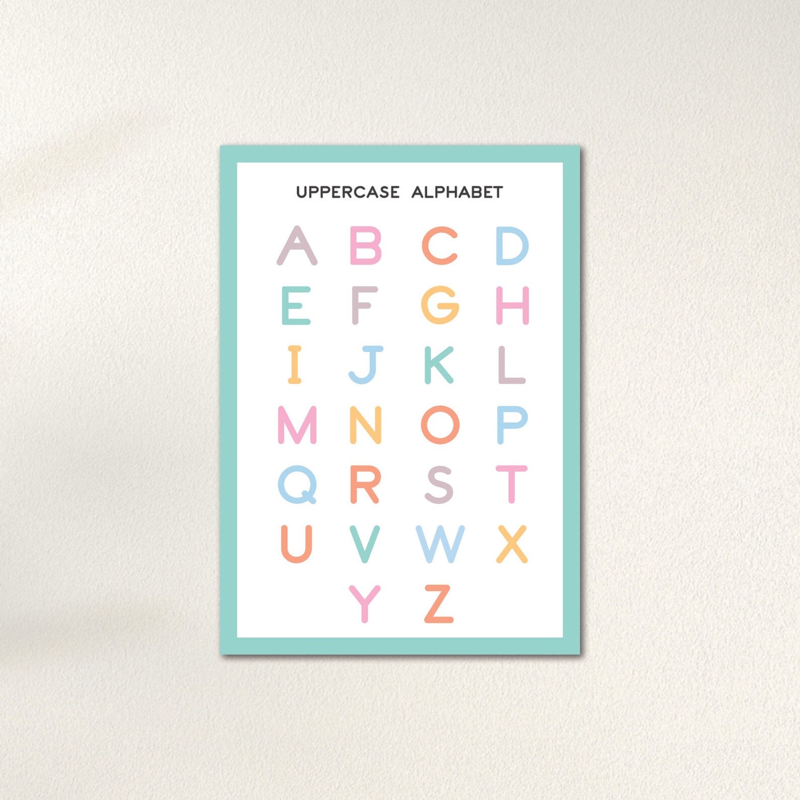 Uppercase Alphabet Poster Letter, 11x17in or 18 X 24in Size, Classroom ...