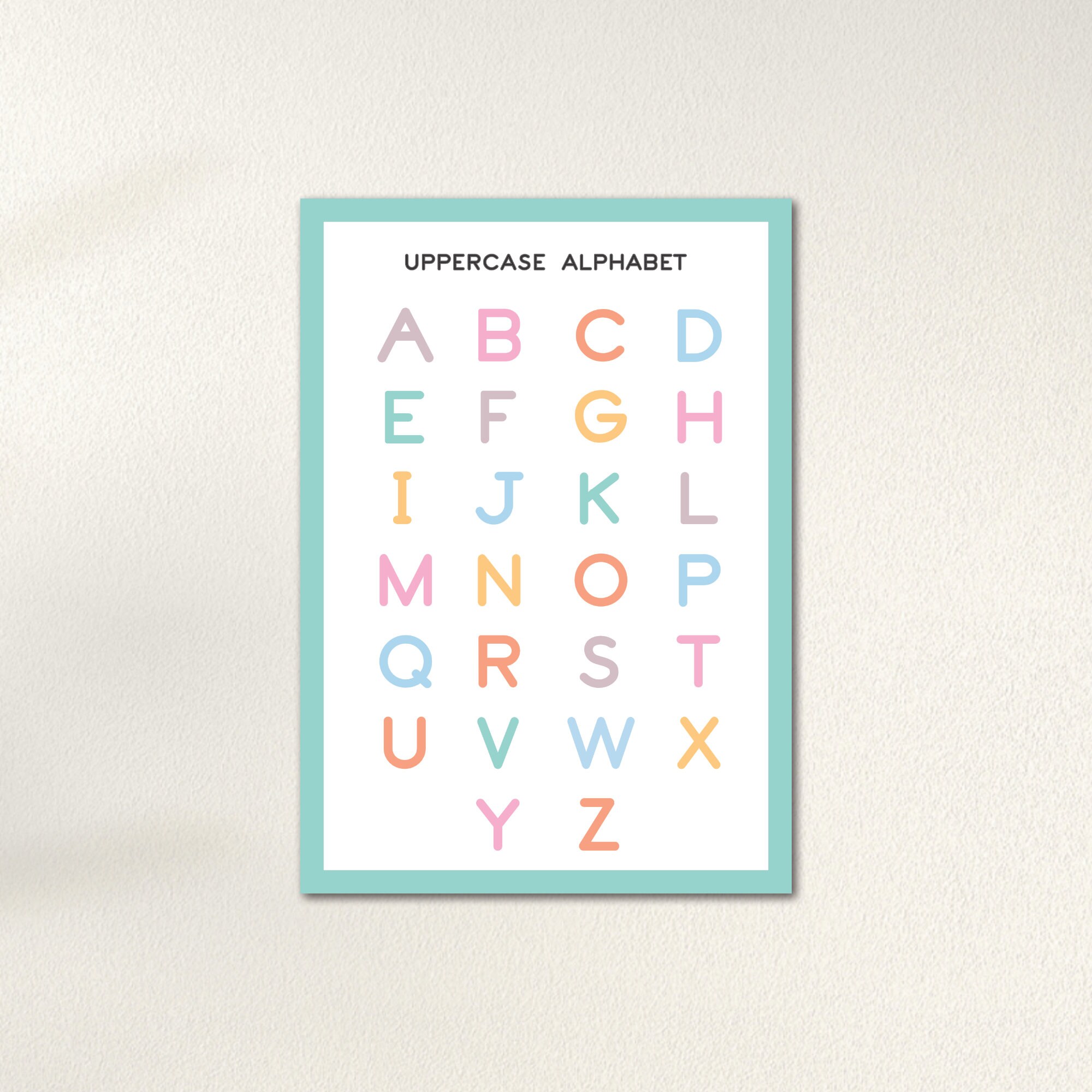 Uppercase Alphabet Poster Letter, 11x17in or 18 X 24in Size, Classroom ...