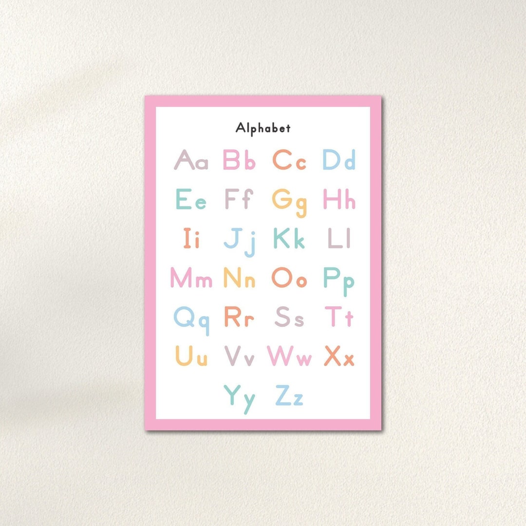 Laminated Alphabet Poster Lowercase and Uppercase Alphabet, US Letter ...
