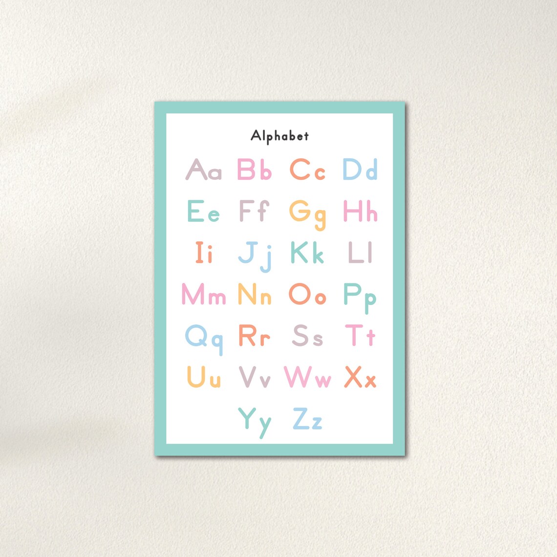 Laminated Alphabet Poster Lowercase and Uppercase Alphabet, US Letter ...
