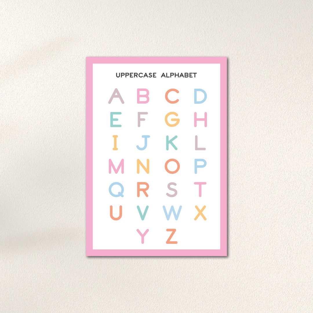 Uppercase Alphabet Poster Letter, 11x17in or 18 X 24in Size, Classroom ...