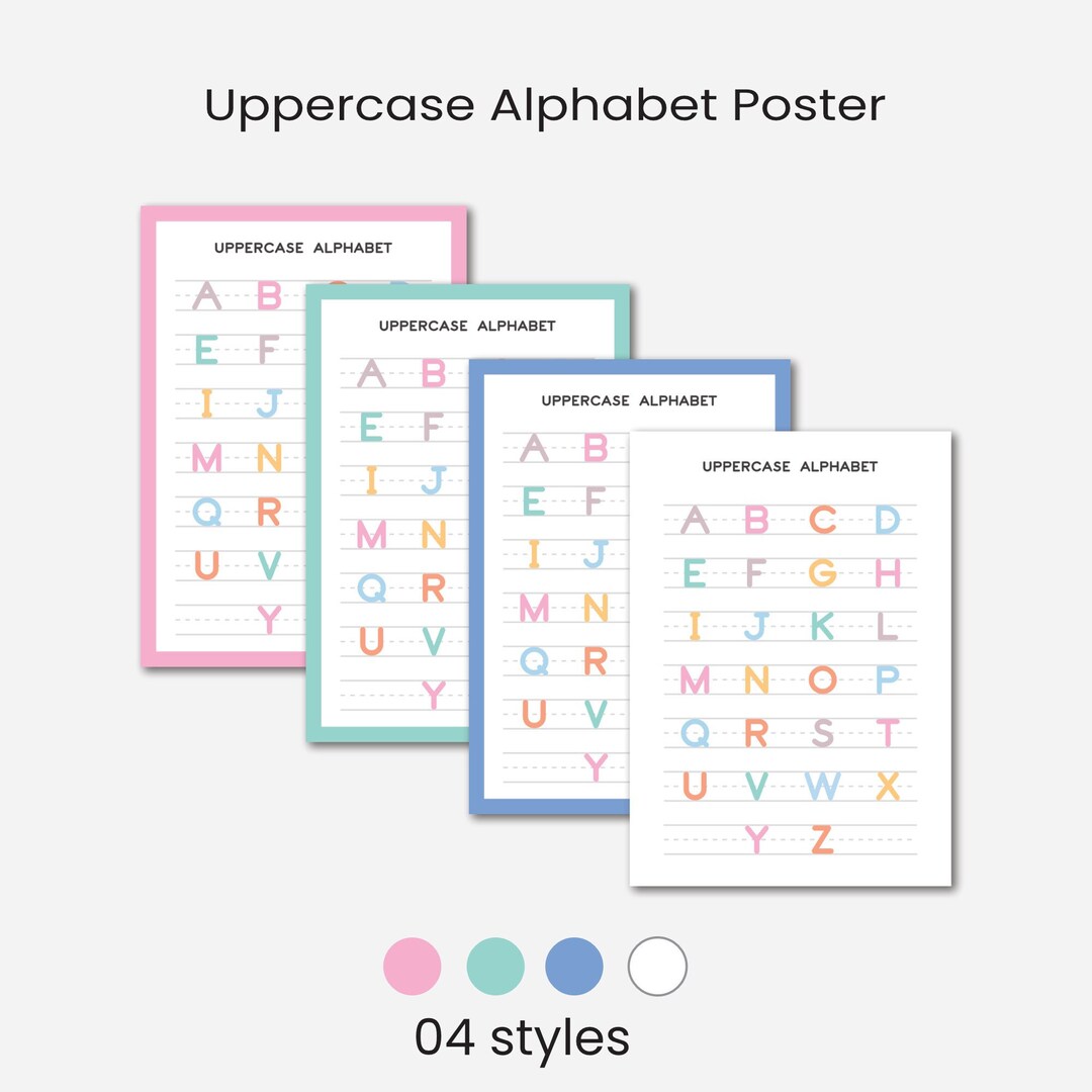 Uppercase Alphabet Poster Letter, 11x17in or 18 X 24in Size, Classroom ...