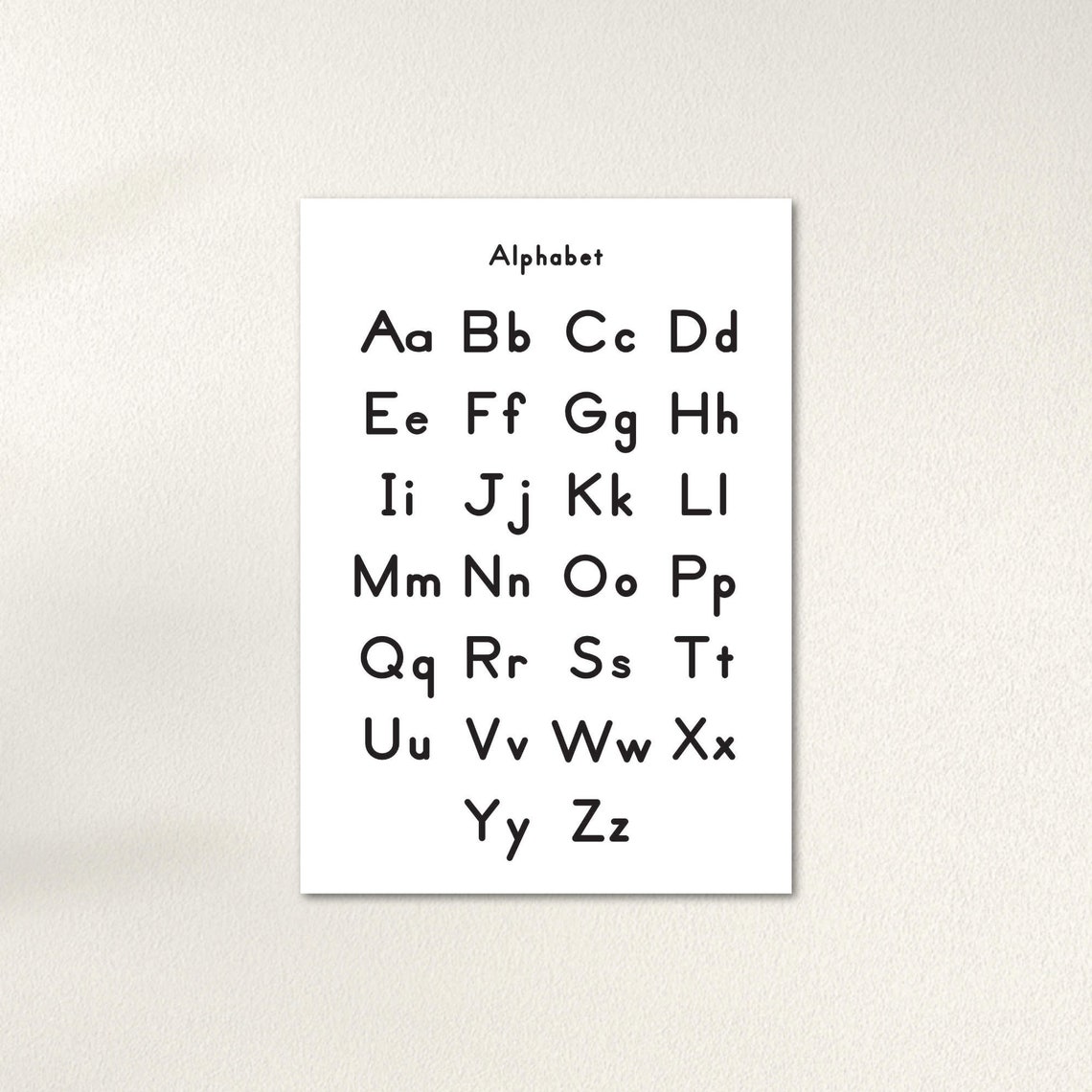 Laminated Alphabet Poster Lowercase and Uppercase Alphabet, US Letter ...