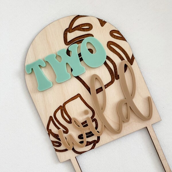 Two Wild Cake Topper - Etsy