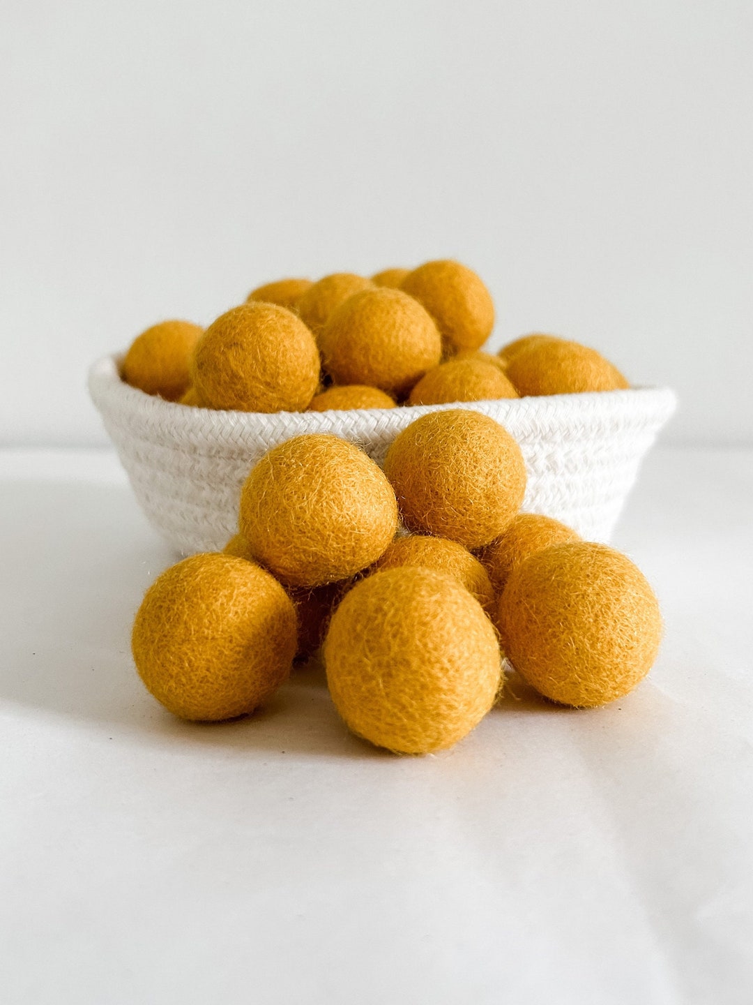 Mustard Felt Ball, 2.5 Cm Felt Ball, DIY Felt Ball Garland, Mustard Pom ...