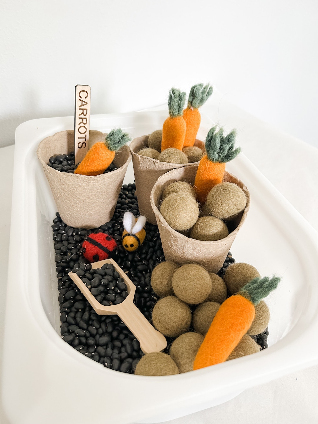 Carrot Sensory Play, Garden Sensory Bin, Sensory Kit for Kids, Spring ...