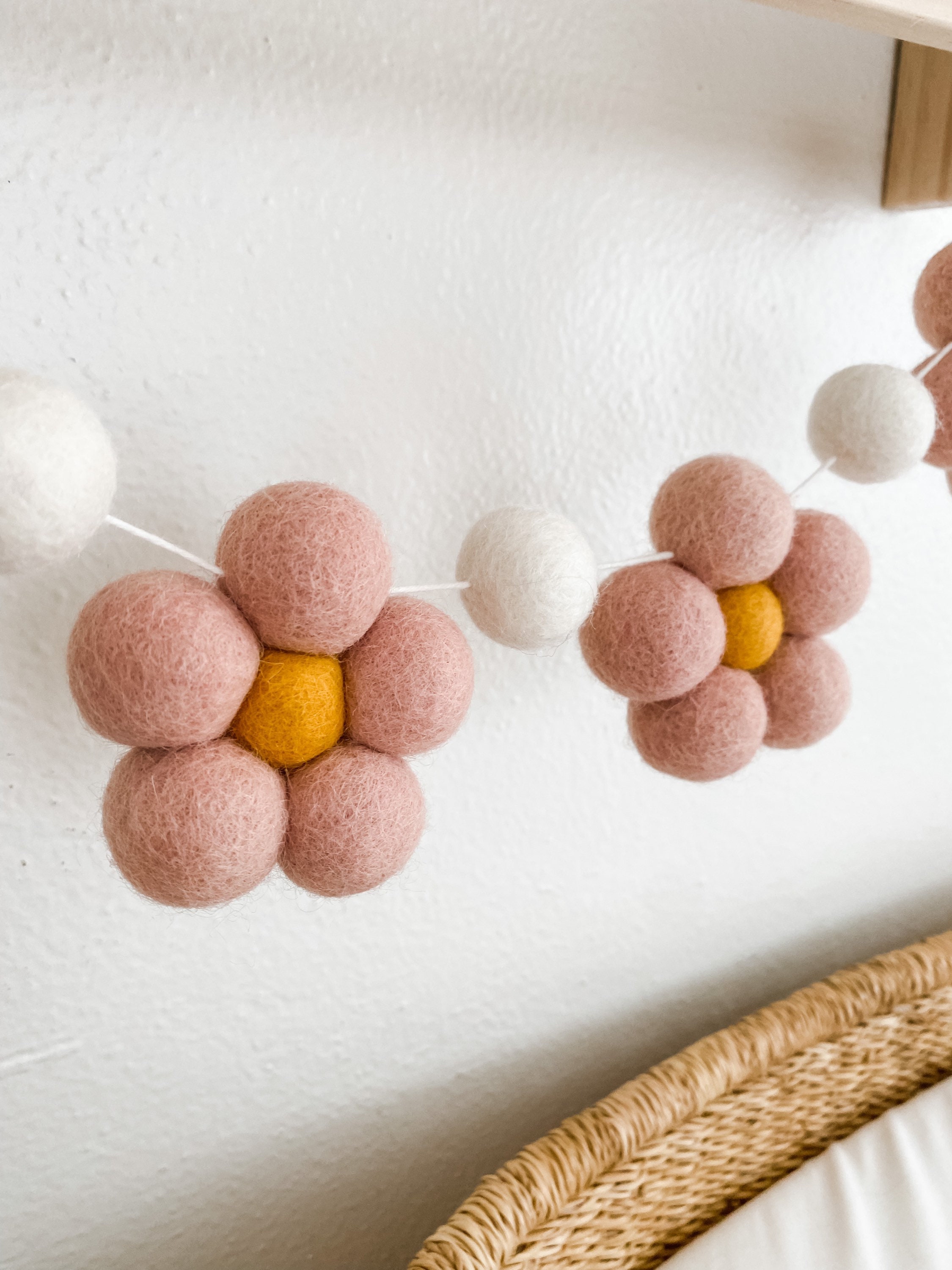 Pink Daisy Garland Daisy Nursery Decor Groovy Daisy Birthday - Etsy