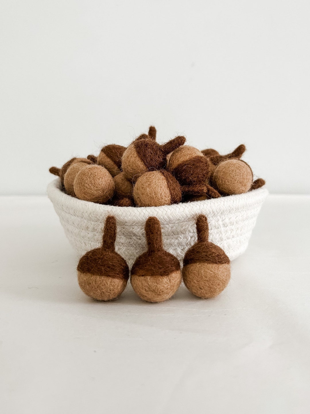 Felt Acorns, Sensory Play Acorns, Sorting and Counting, Fall Decor ...