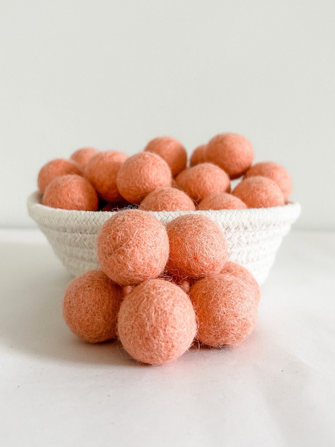 Coral Felt Ball, 2.5 Cm Felt Ball, DIY Felt Ball Garland, Coral Pom ...