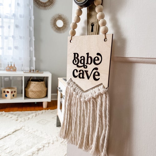 Babe Cave Sign Boho Nursery Signs Boho Baby Girl Nursery | Etsy