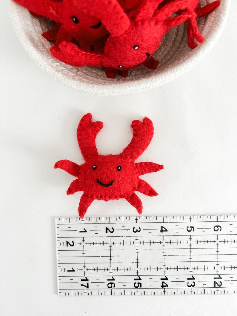 Felt Crab Felt Sea Creatures Ocean Sensory Play DIY Ocean - Etsy