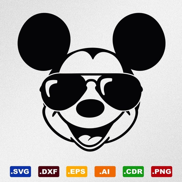 Mickey Glasses Svg - Etsy