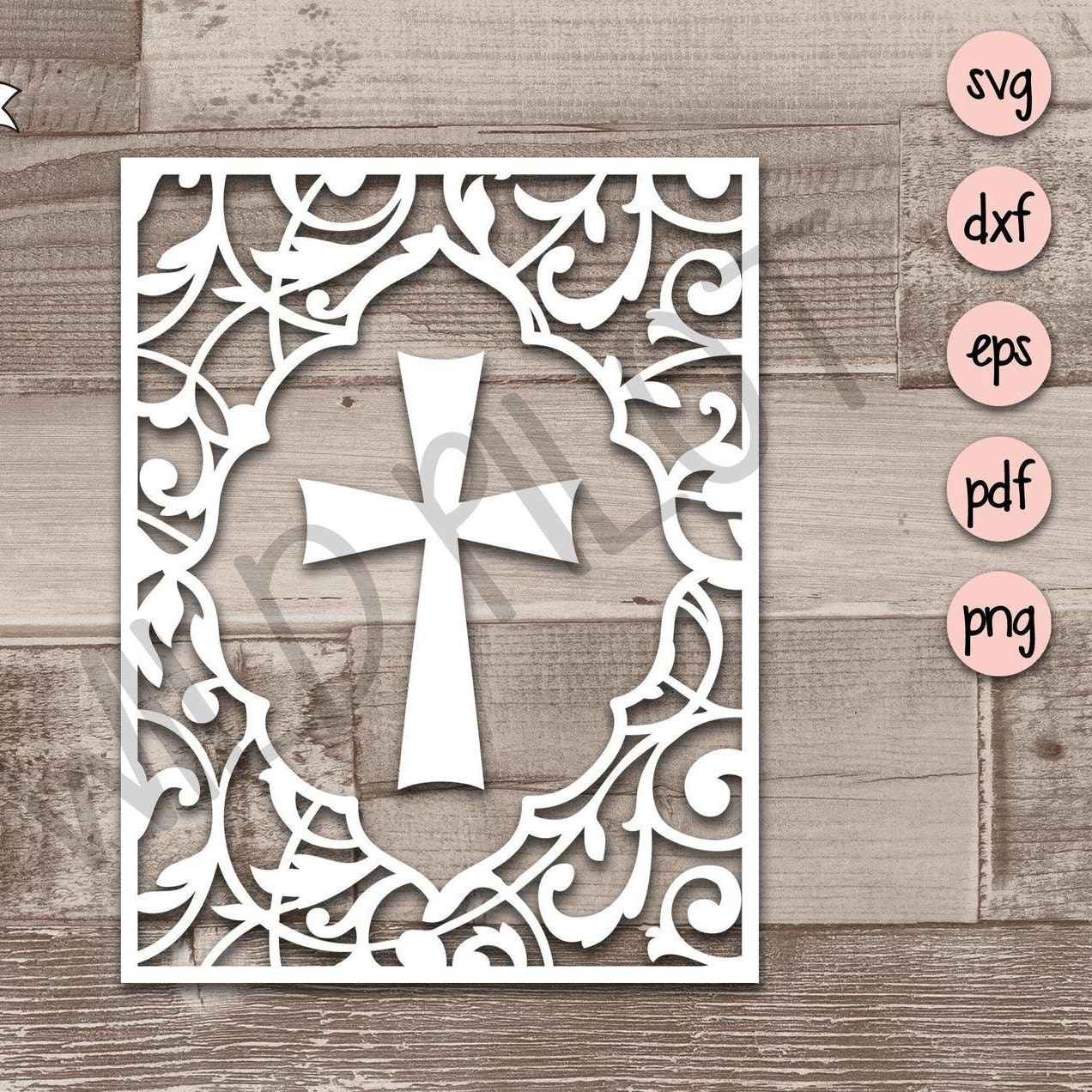Cross SVG Scroll Cross Svg File Religious Cross Communion - Etsy
