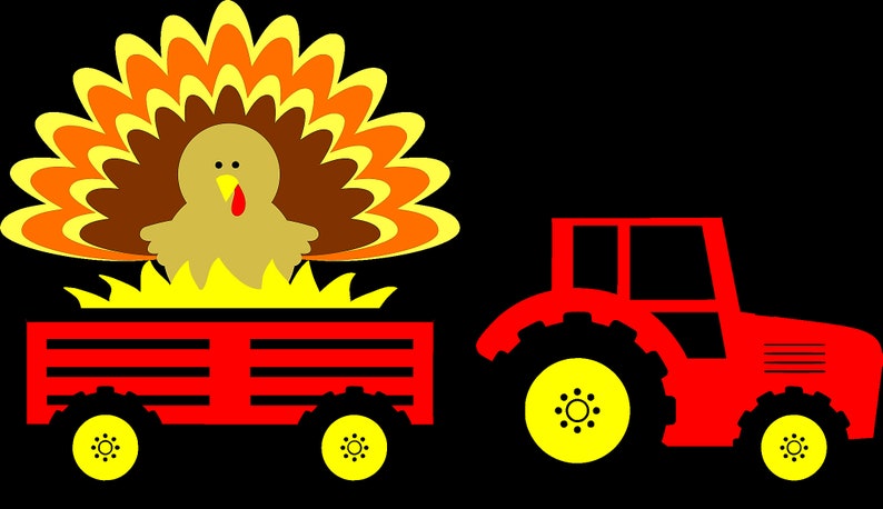 Tractor Svg Turkey Clip Art Thanksgiving Sublimation Svg | Etsy