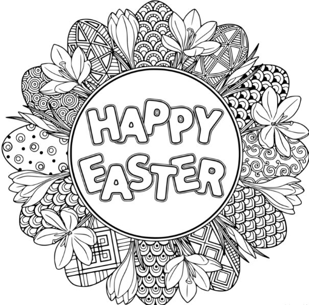 Happy Easter,flovers,rabbit,eggs , Color Egg,svg, Cricut,cuting,iron ...