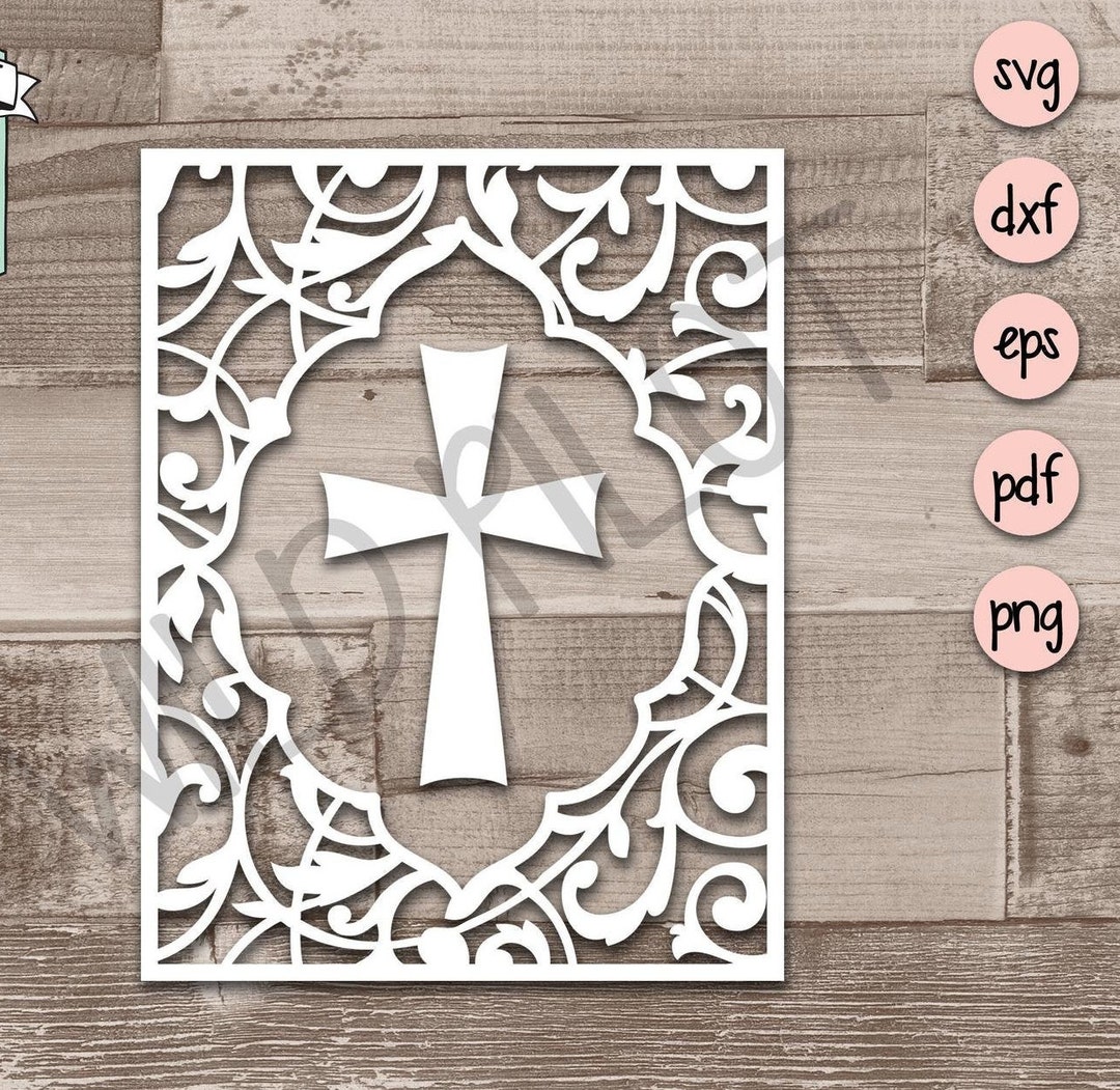 Cross SVG, Scroll Cross Svg File, Religious Cross, Communion ...