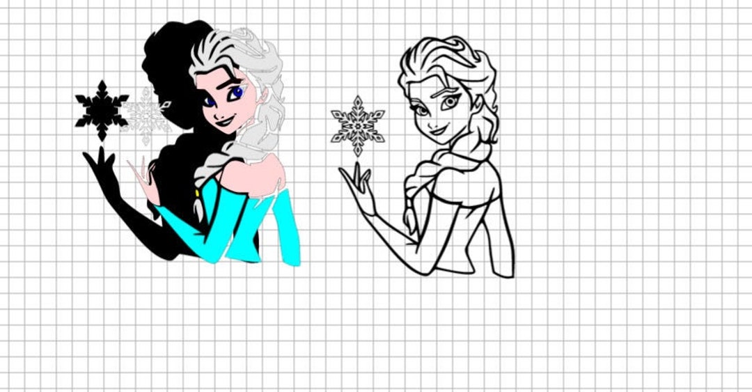 Frozen Elsa Layer/svg File /colding Winter Animated - Etsy