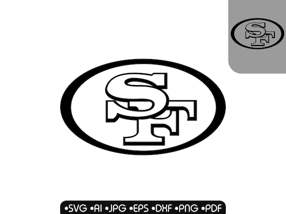 San Francisco 49ers Logo Silhouette NFL vector | Etsy