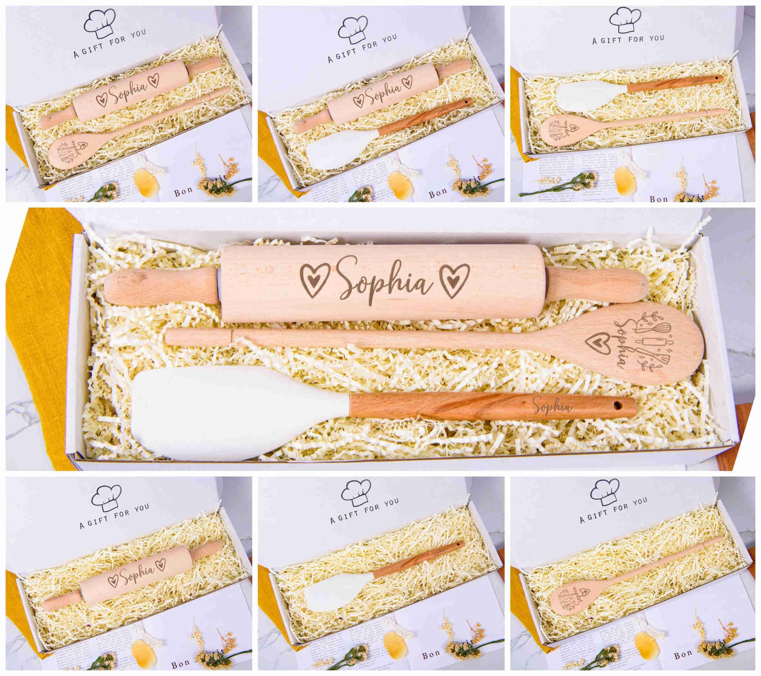 Personalized Baking Gift Box, Wooden Utensils, Housewarming Gift - Etsy