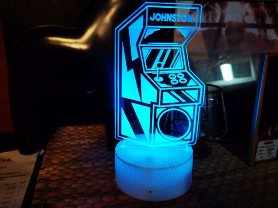 Lighting Gamer Night Light Acrylic Personalised Gift Colour Changing ...
