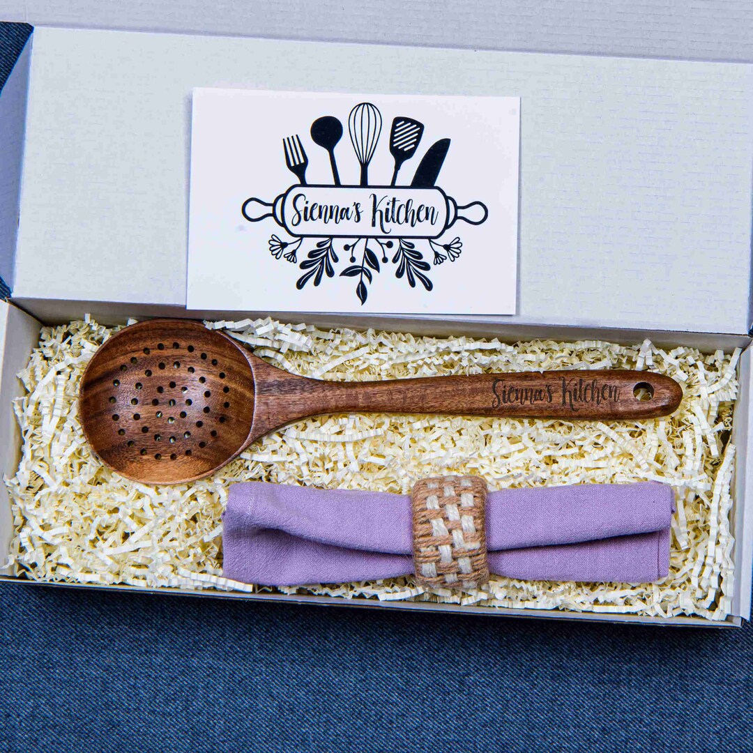 Wooden Skimmer Gift Box, Personalized Serving Spoon, Handcrafted ...