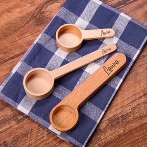 Engraved Measuring Cups, Personalized Coffee Spoon for Couple, Baking ...