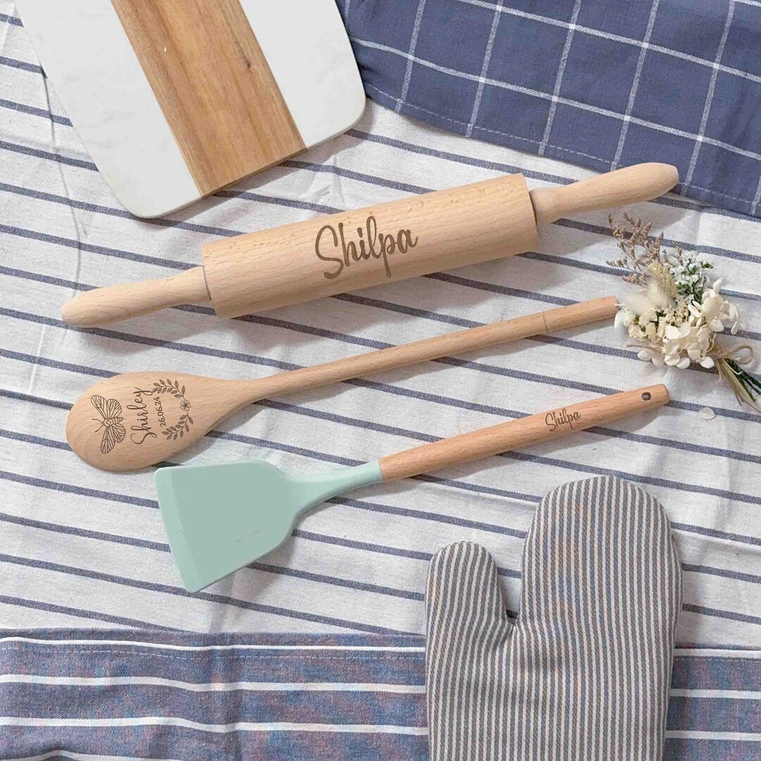 Wooden Kitchen Tools, Gift for Chef, Gift for Bakers, Gift for Teenage ...