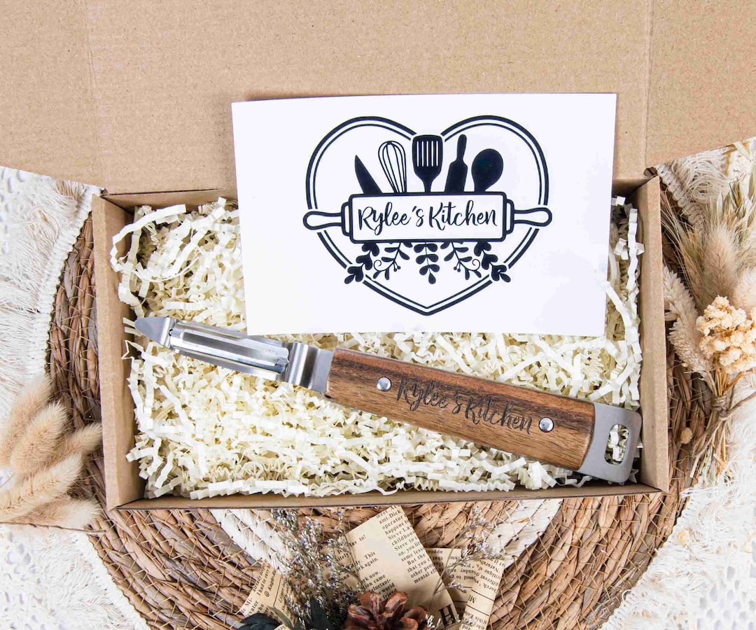 Personalized Wooden Peeler Gift Box, Chef Kitchen Gadget - Etsy