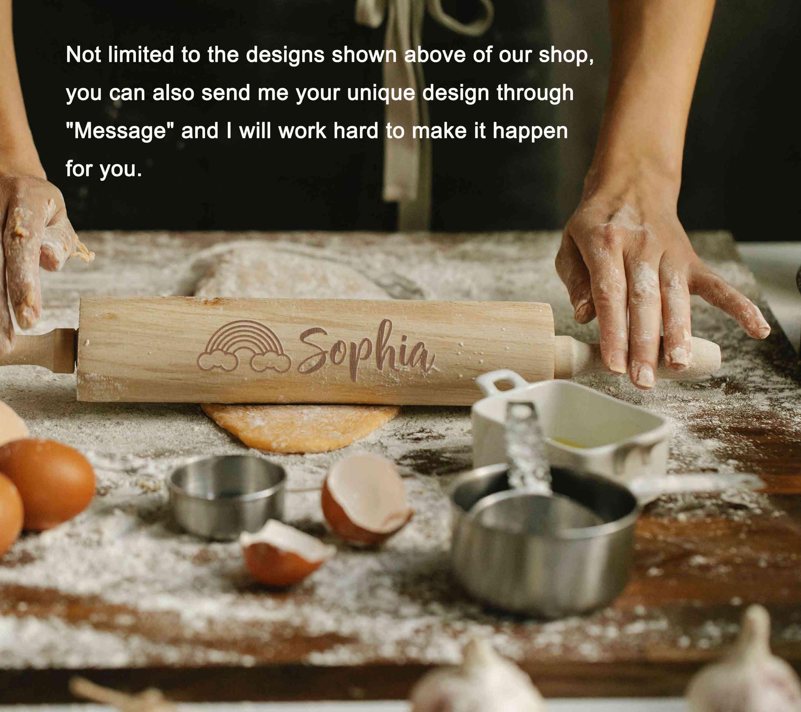 Personalized Baking Tool Gift Set, Engraved Wooden Spoon, Rolling Pin ...