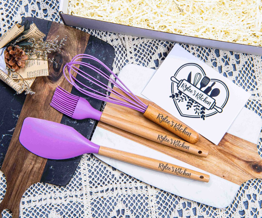 3pcs/set Custom Kitchen Utensils, Personalized Spatula, Brush, Egg ...