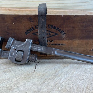 Ridge Tool Co 14" Pipe Wrench | Vintage Tools | Made in USA - Etsy