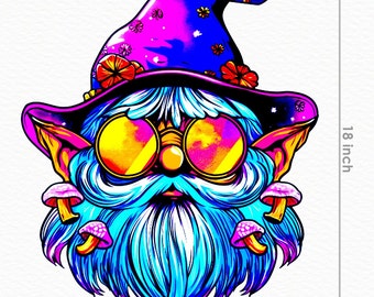 Neon Gnome Art,neon Gnome Decor,neon Garden Gnome,cute Gnomes,colorful ...