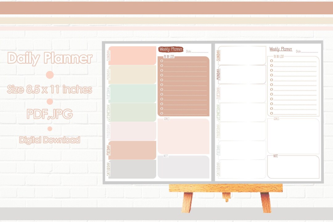 24 Hour Clock Printable|24 Hour Weekly Planner|24 Hour Daily|monthly ...