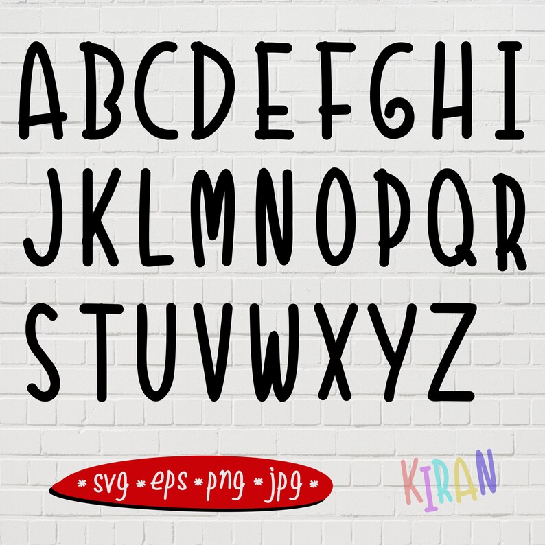Digital Minimalism Letters Color Font For Sublimation Simple Skinny ...