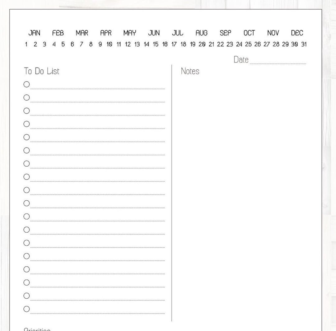 Printable To-do List,daily Planner With To-do List,productivity Planner ...