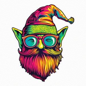 Neon Gnome Art,neon Gnome Decor,neon Garden Gnome,cute Gnomes,colorful ...