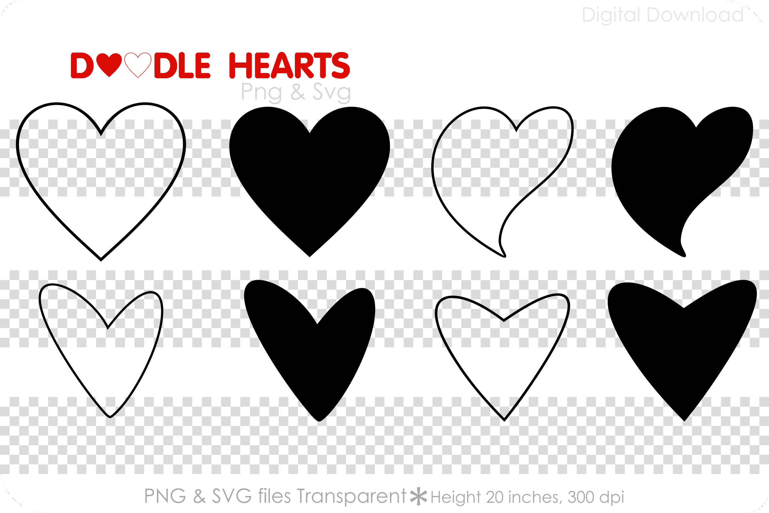 Hearts Svg Bundle,heart Outline Svg,heart Svg,hand Drawn Heart Svg ...