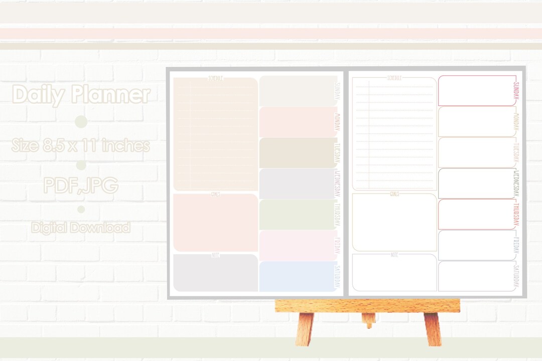 24 Hour Clock Printable|24 Hour Weekly Planner|24 Hour Daily|monthly ...