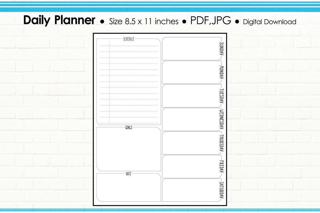 24 Hour Clock Printable24 Hour Weekly Planner24 Hour - Etsy