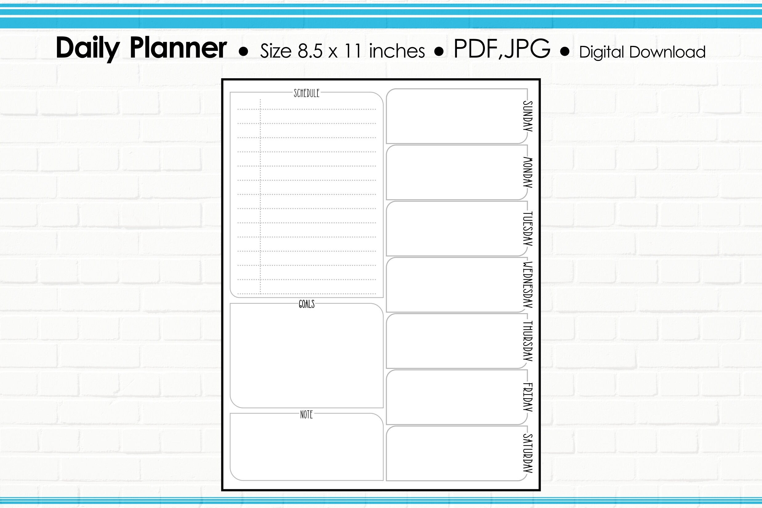 24 Hour Clock Printable24 Hour Weekly Planner24 Hour - Etsy