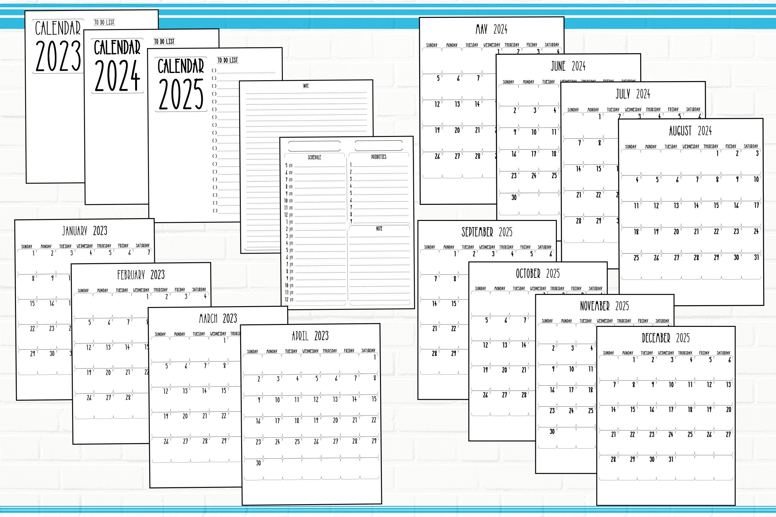 24 Hour Clock Printable24 Hour Weekly Planner24 Hour Dailymonthly ...