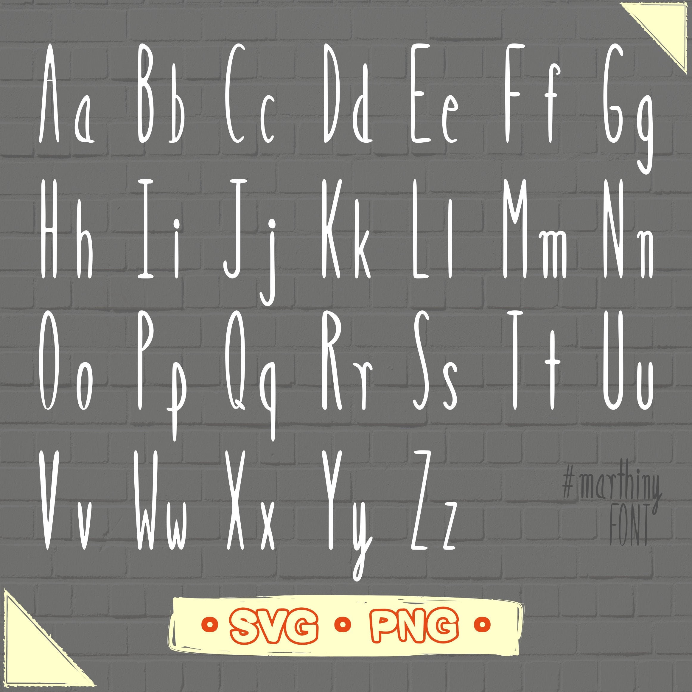 Digital Minimalism Letters Color Font For Sublimation Simple Skinny ...