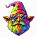 Neon Gnome Art,neon Gnome Decor,neon Garden Gnome,cute Gnomes,colorful ...