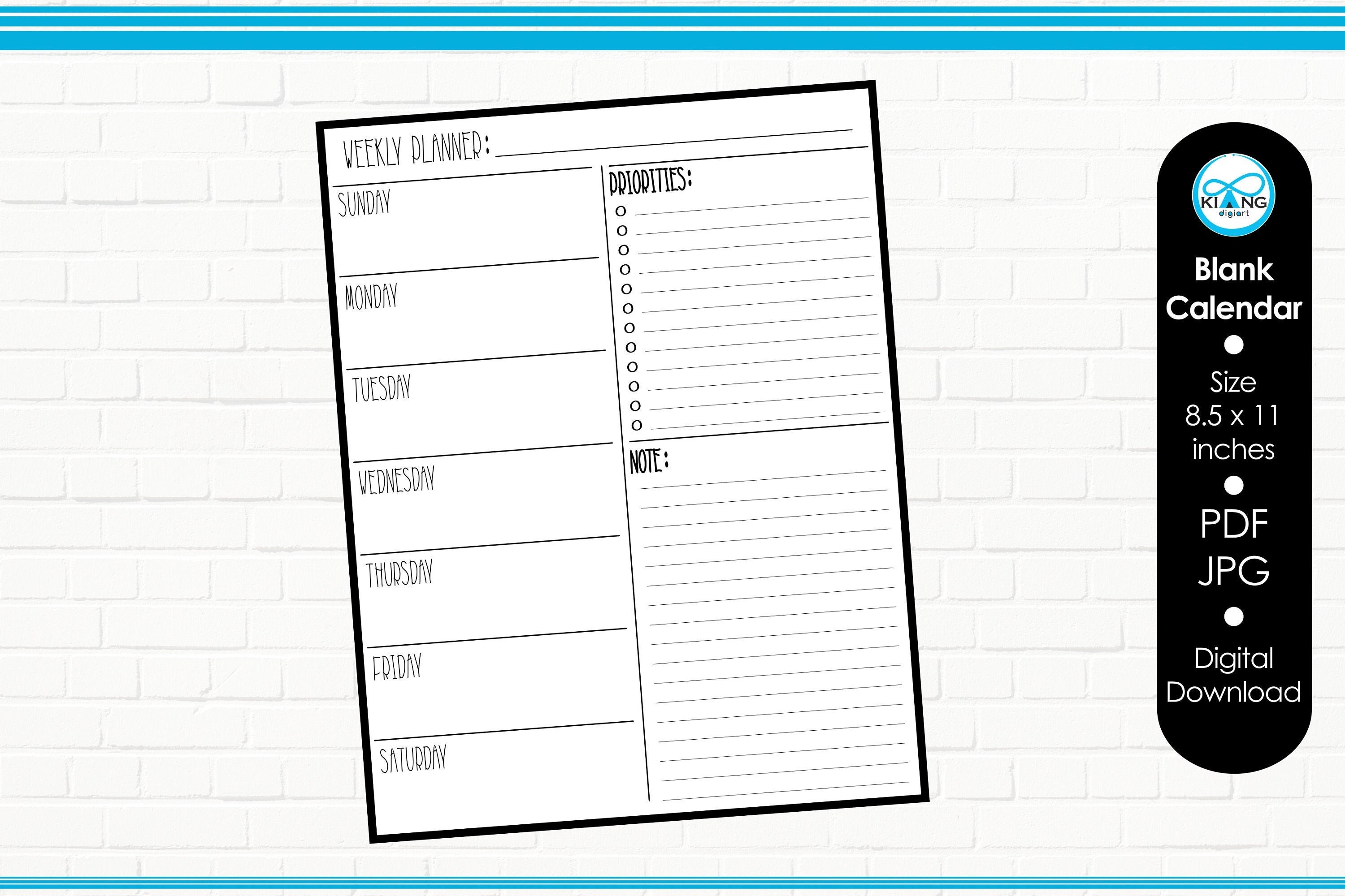 24 Hour Clock Printable|24 Hour Weekly Planner|24 Hour Daily|monthly ...